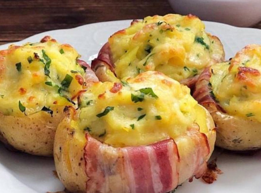 Stuffed Potatoes with Bacon and Cheese | Little Bee Farmers Market