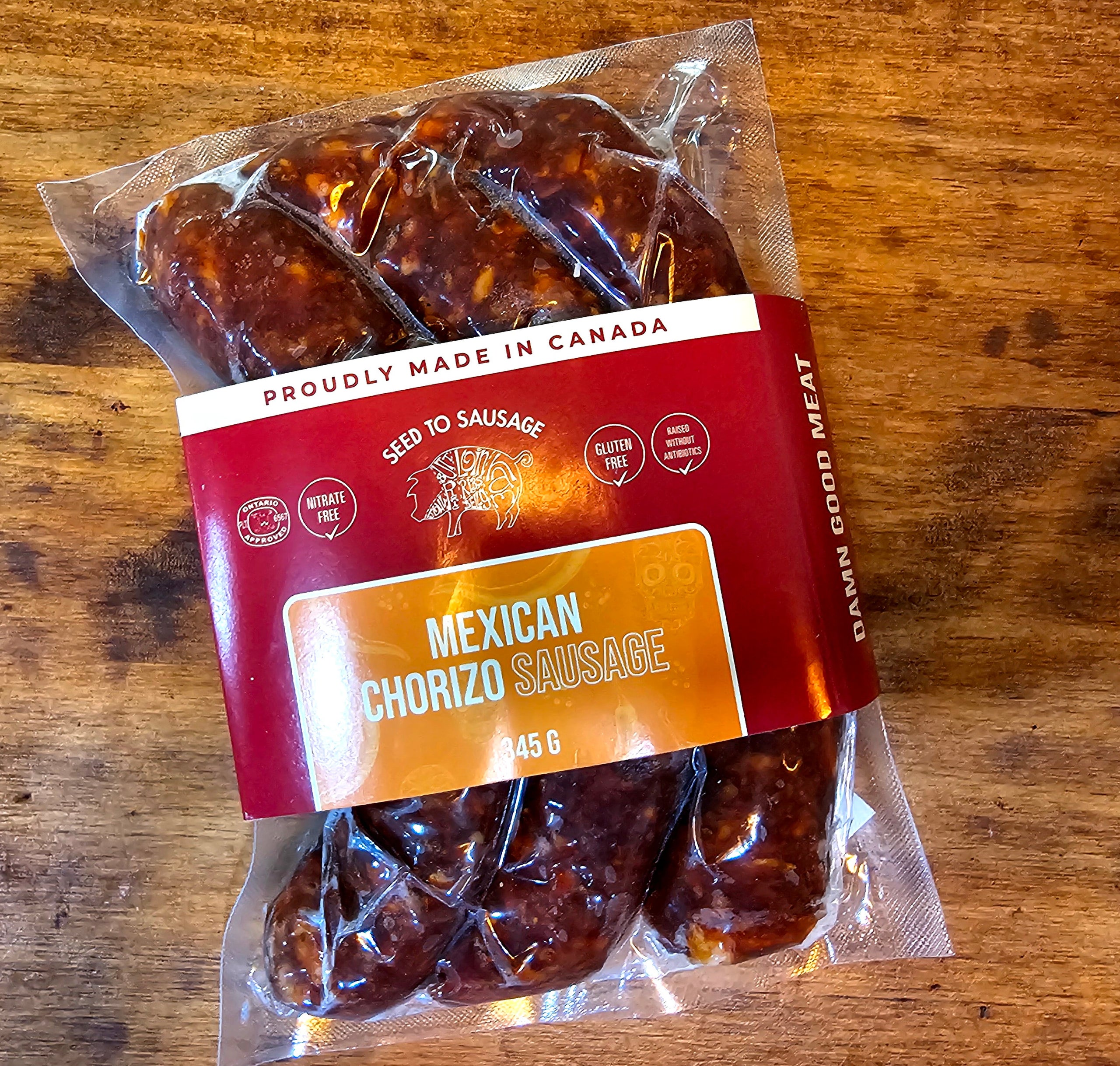 All Natural Mexican Chorozo Sausages | Little Bee Farmers Market